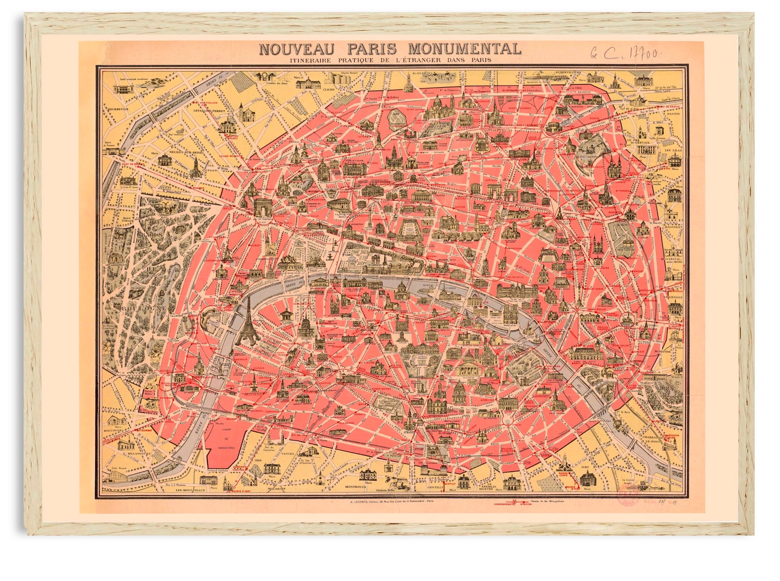Vintage Paris Map Pictorial Map PRINTABLE Antique Paris - Etsy UK