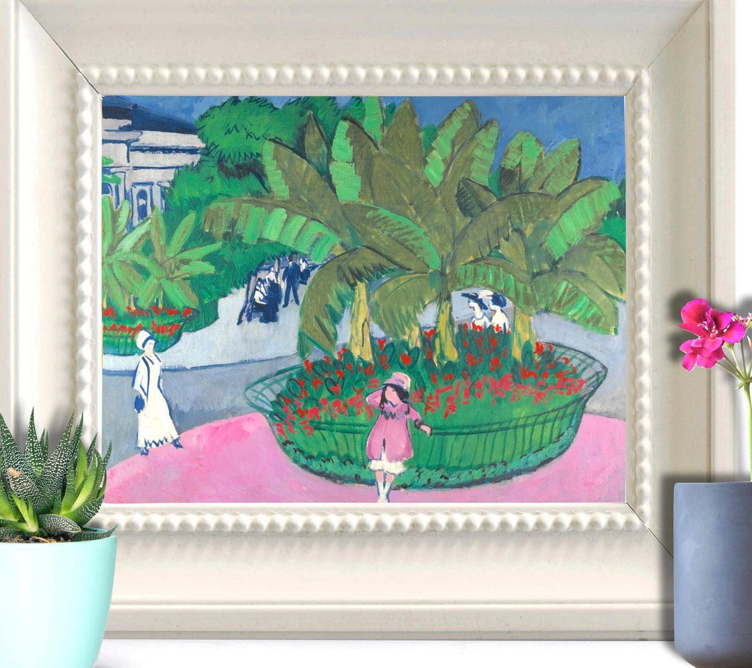 Dresden Wall Art, Pink Summer Vintage Print, Ernst Ludwig Kirchner ...