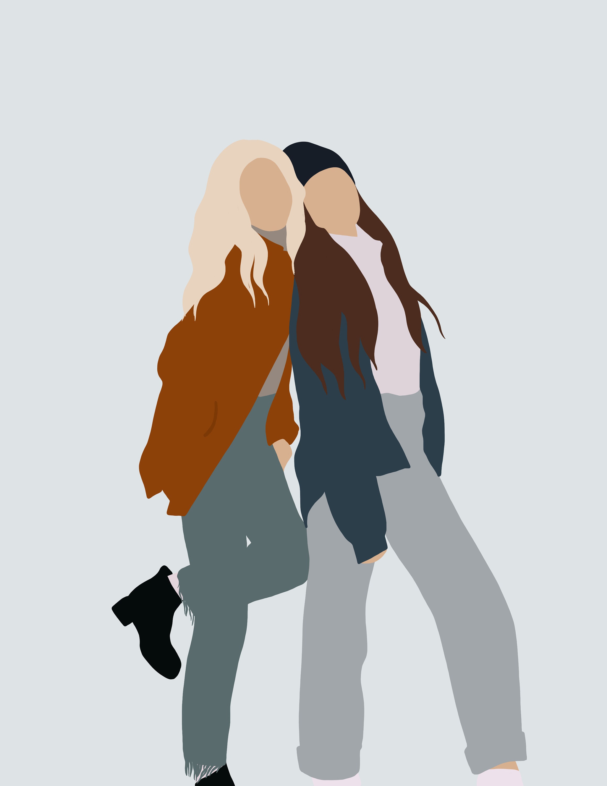 Digital Faceless Portrait - Etsy