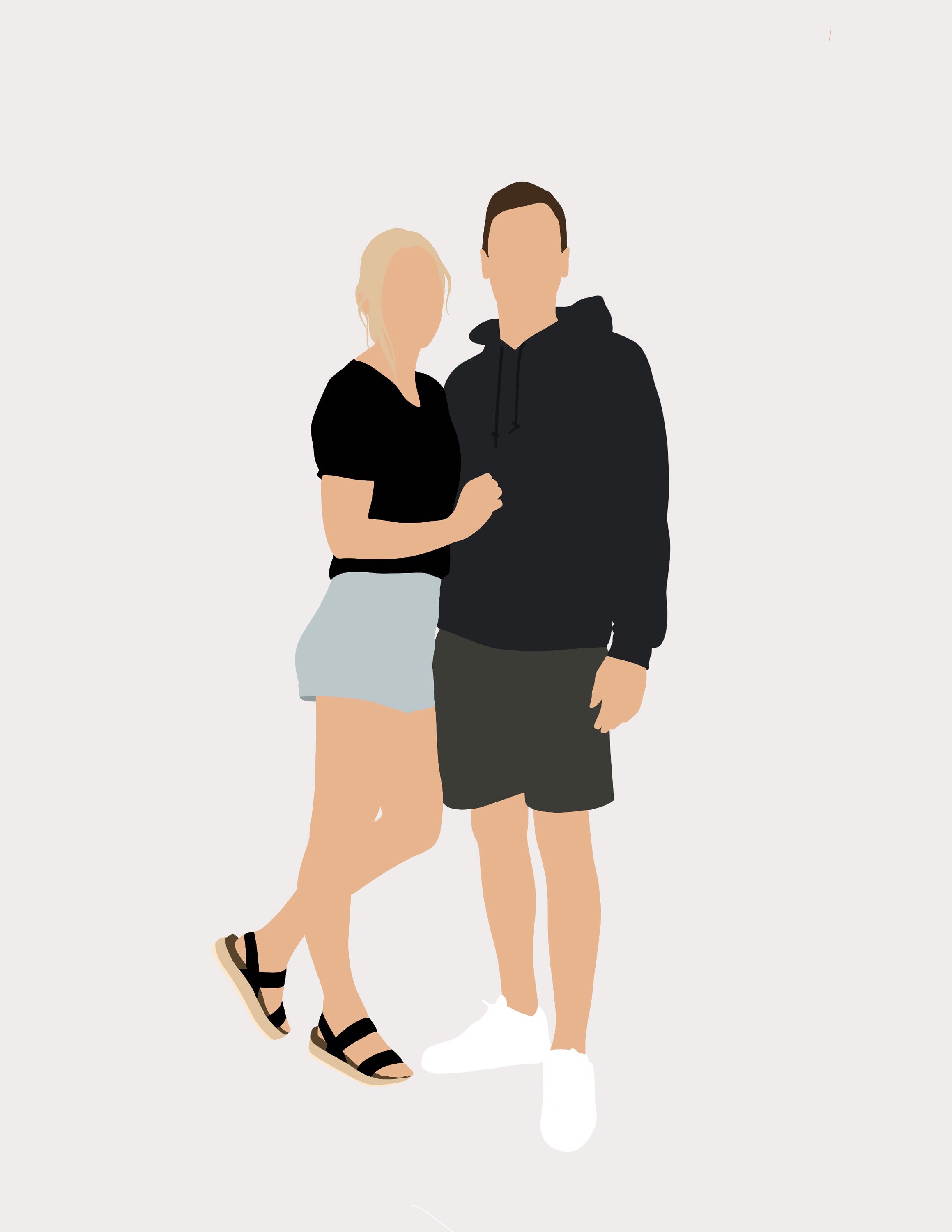 Digital Faceless Portrait - Etsy