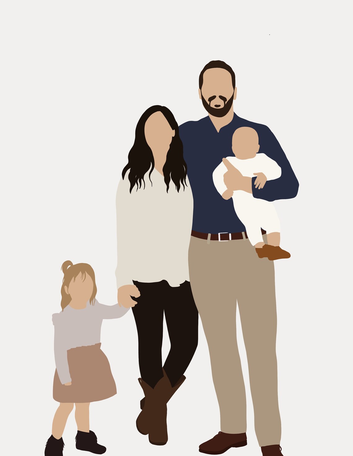 Digital Faceless Portrait - Etsy