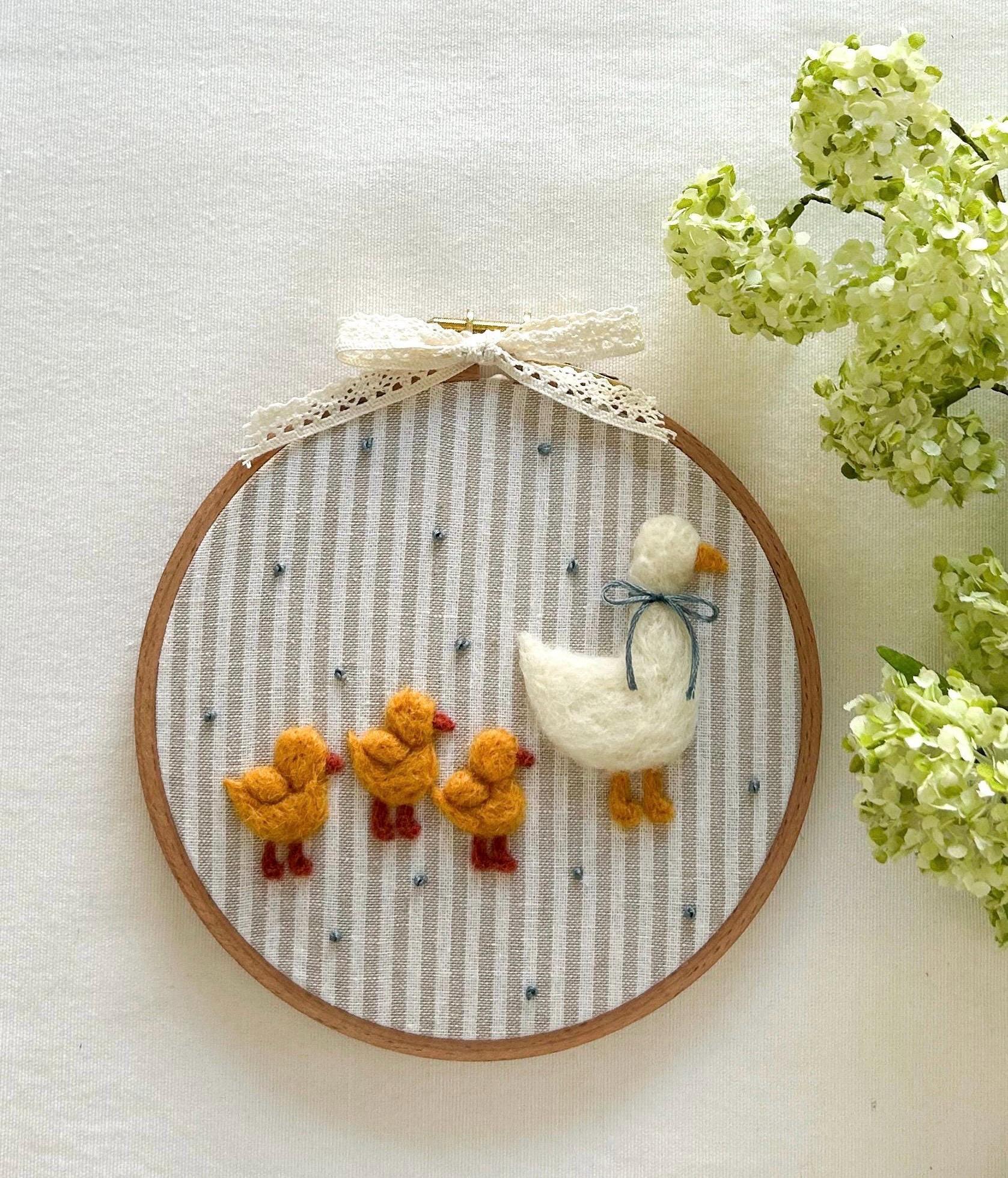 Mama Duck and Baby Needle Felted Embroidery Hoop - Etsy