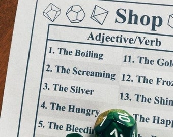 Dnd Shop Generator - Etsy
