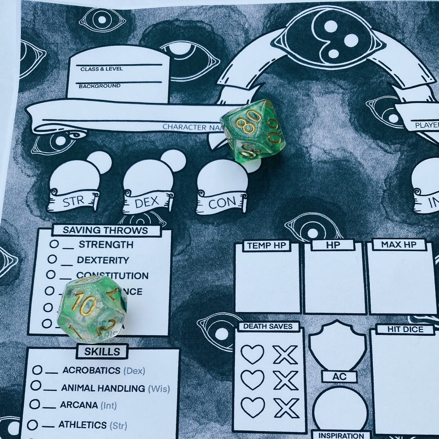 Eyes in the Dark Character Sheet dnd5e - Etsy