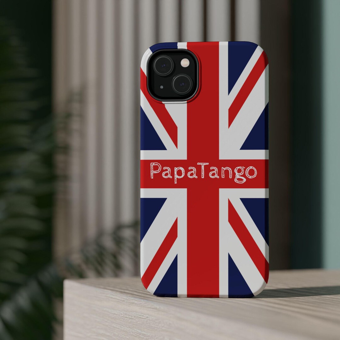 Customizable UK Flag Painted on Apple Magsafe iPhone Case iPhone 16, 15 ...