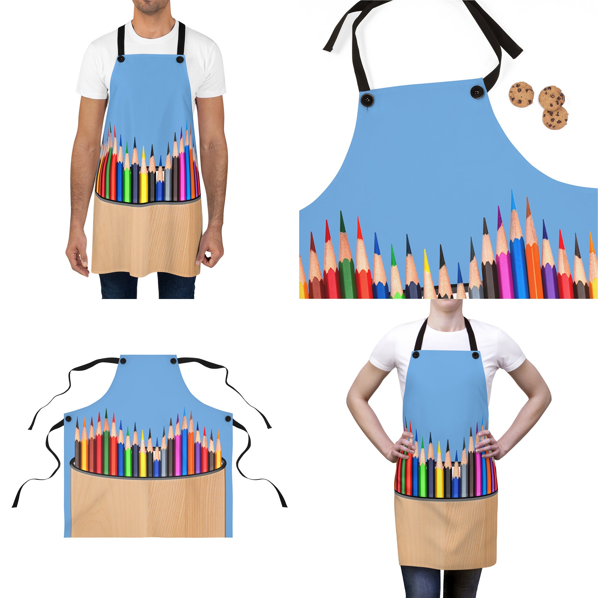 Aprons With School Supply Theme | Comfortable, on and off Costumes for ...