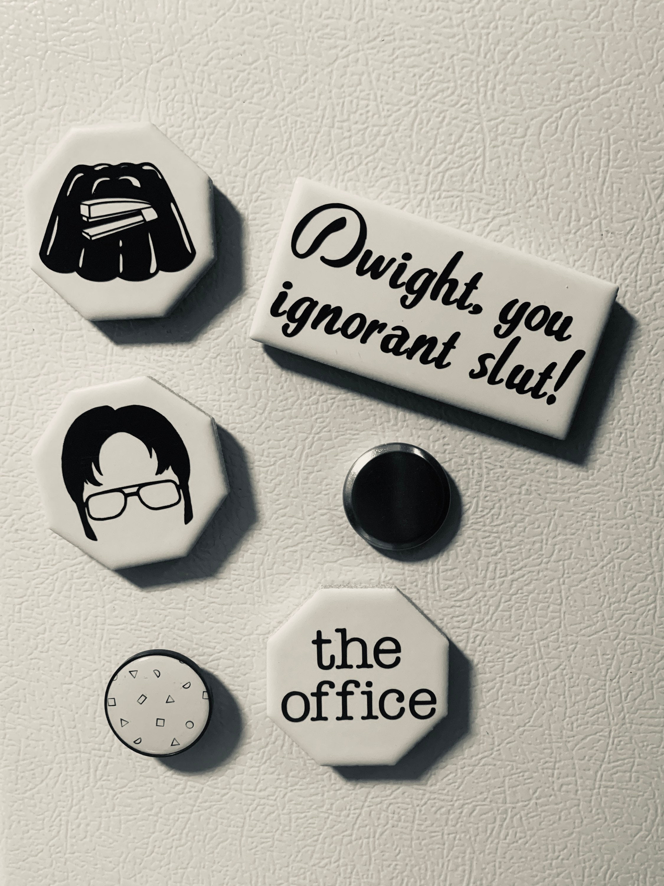 The Office Magnets: Dunder Mifflin, Dwight, Michael Scott - Etsy