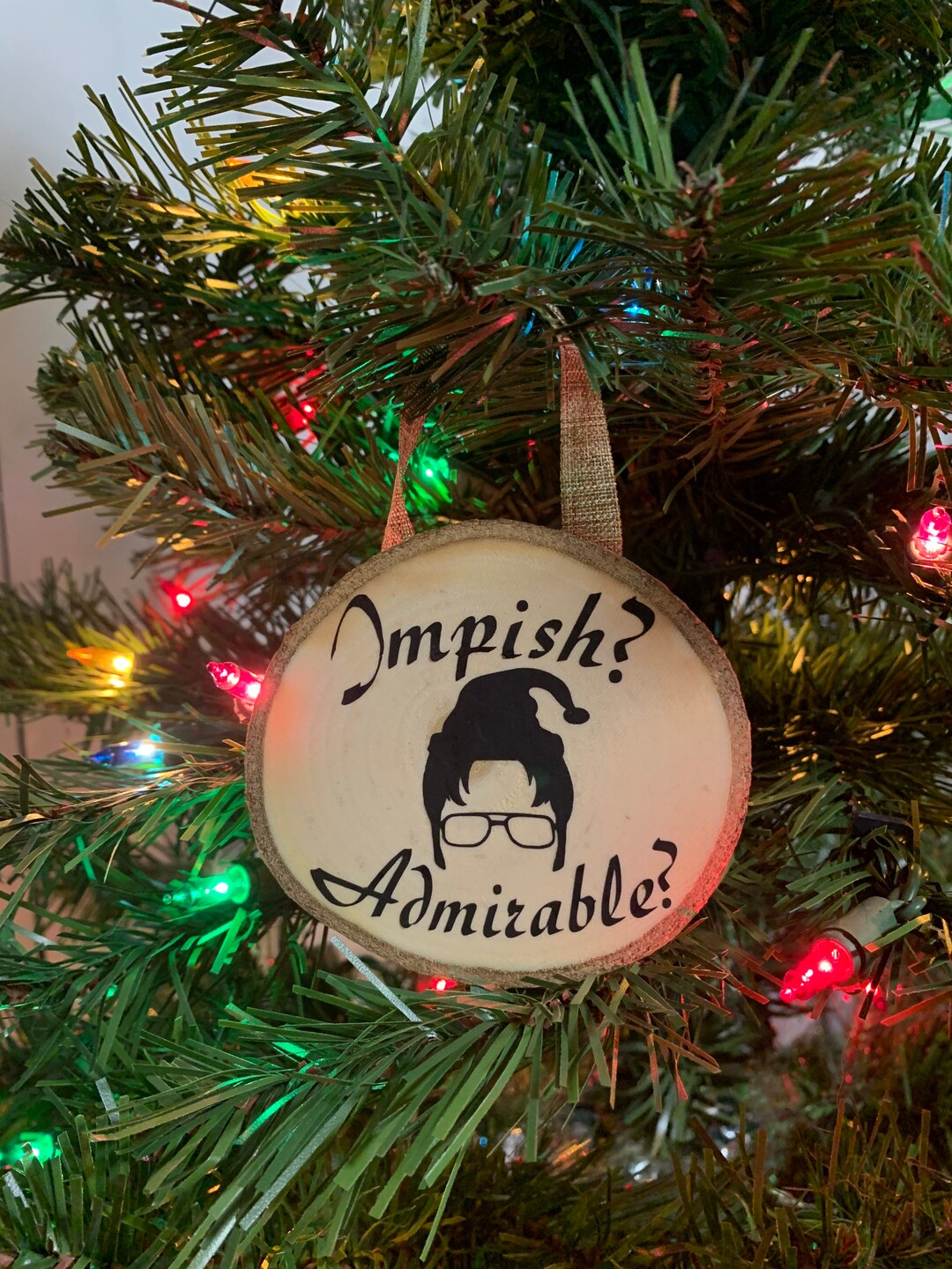 Dwight Schrute Christmas Ornament Impish or Admirable Holiday ...