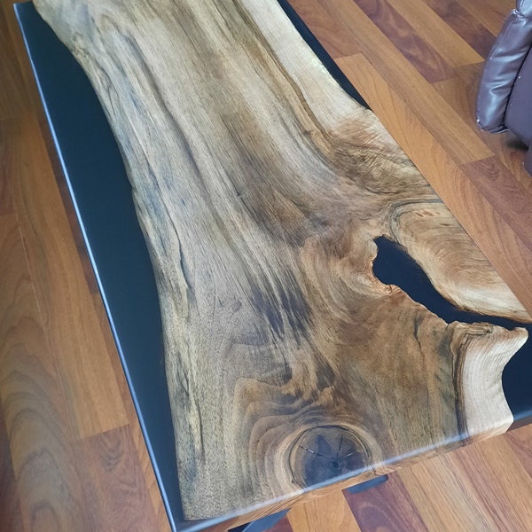 Walnut Epoxy Table - Etsy