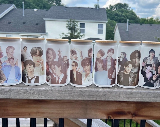 BTS Jungkook Taeyung Suga V Jimin Purplehearts Cup With Lid and Straw ...
