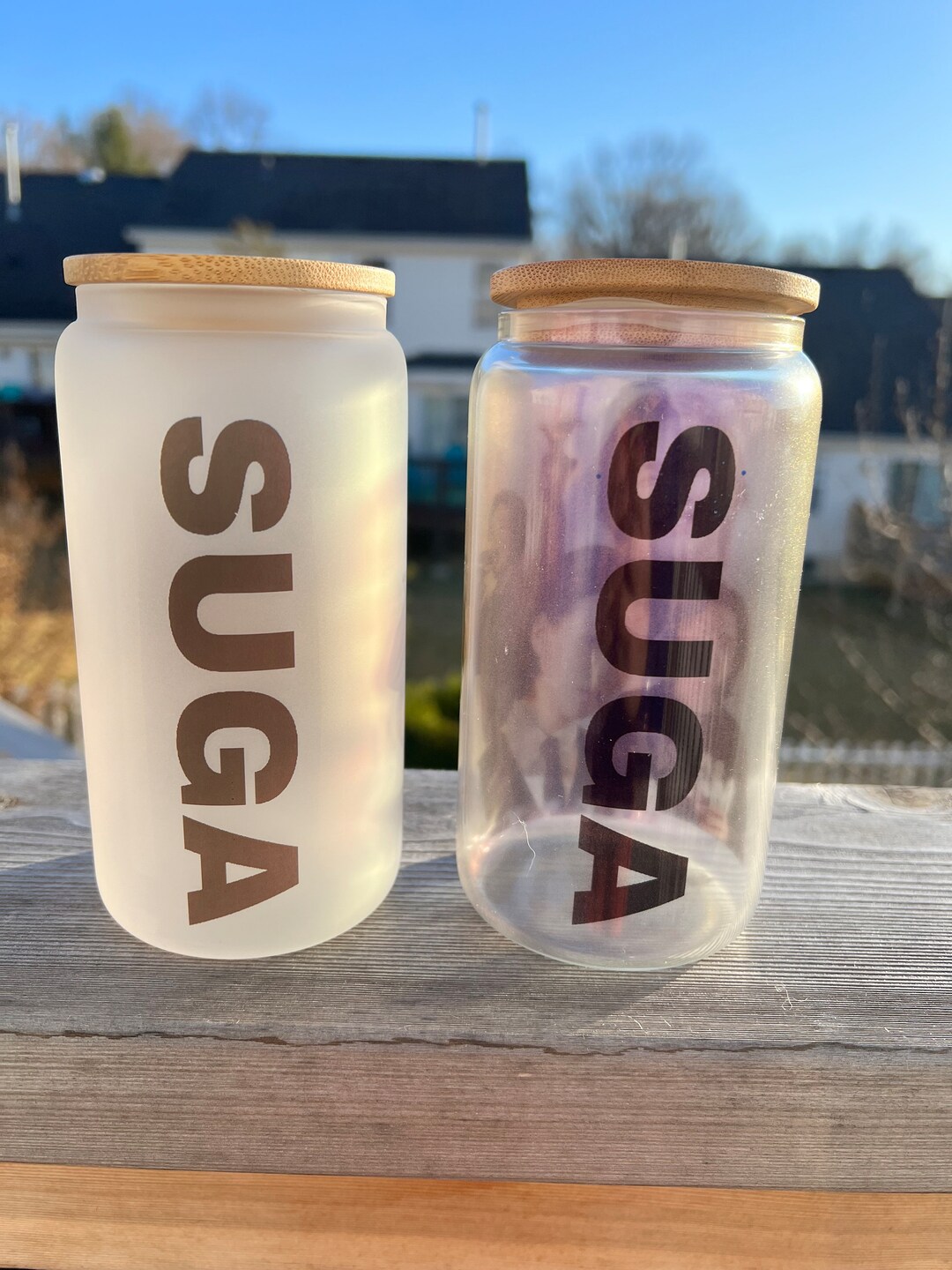 BTS Suga Themed Glass Can Tumbler - Etsy