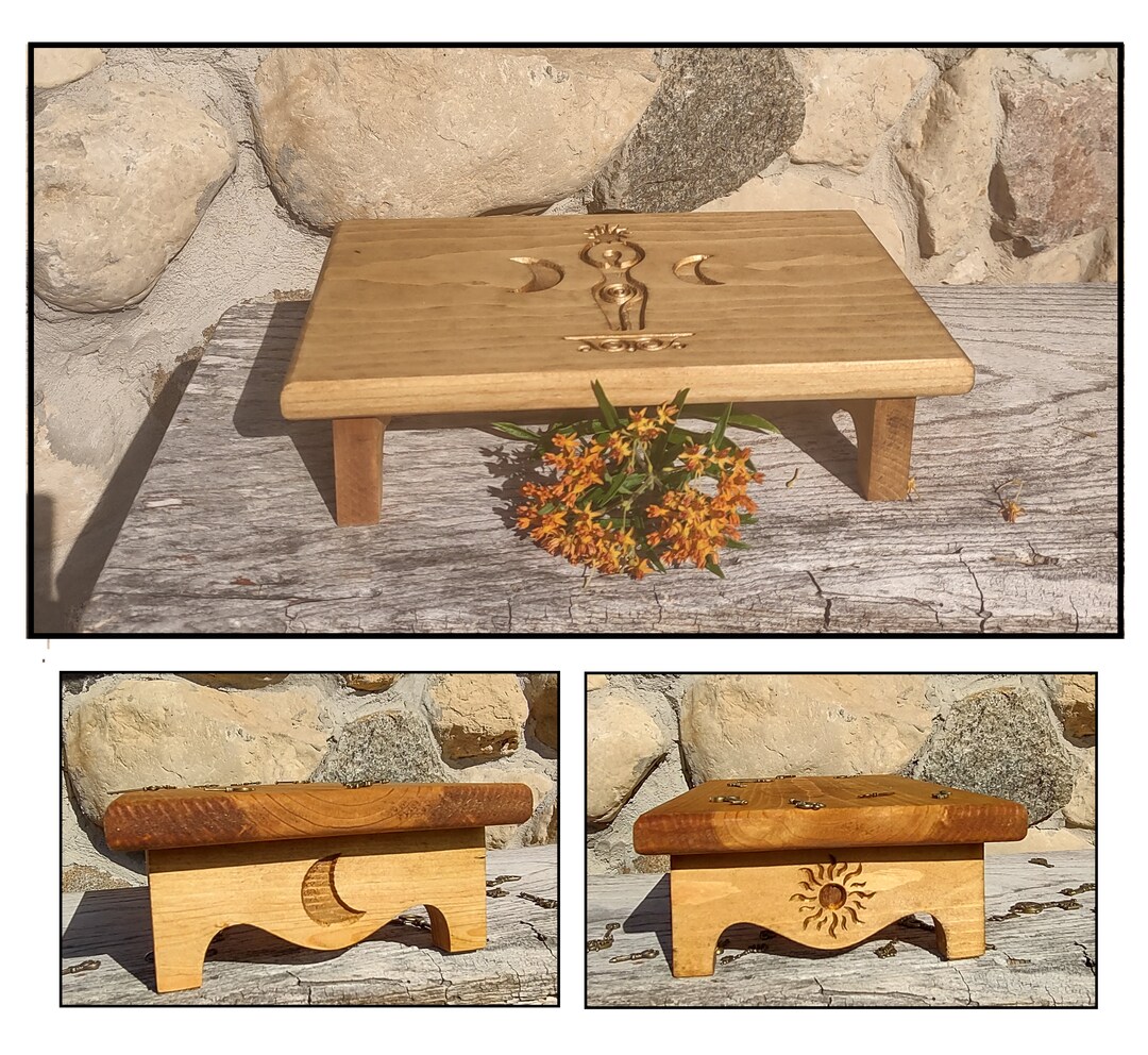Engraved Goddess Altar Shelf Spiritual Meditation Altar Gothic Shelf ...