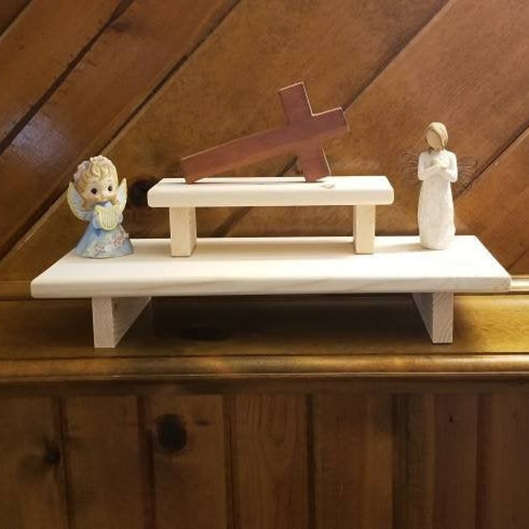 Medium Spiritual Meditation Altar Set Shrine Shelf Wood Collectable ...