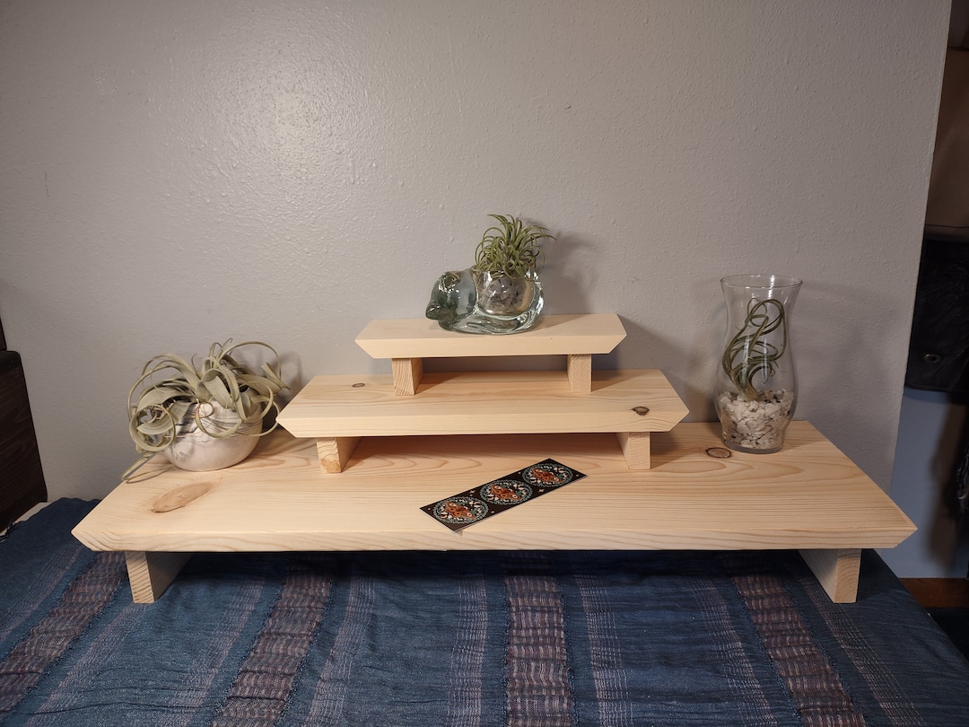 XL 3 Tier Bonsai Shelf / Meditation / Spiritual Shelf Set - Etsy