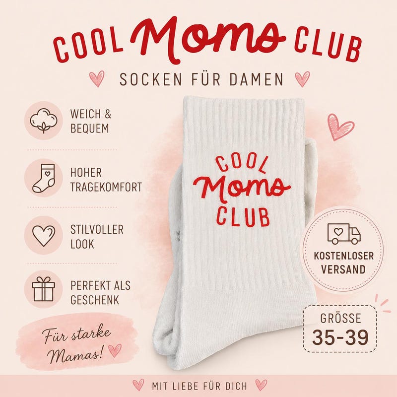 Cool mom club socken - Etsy.de