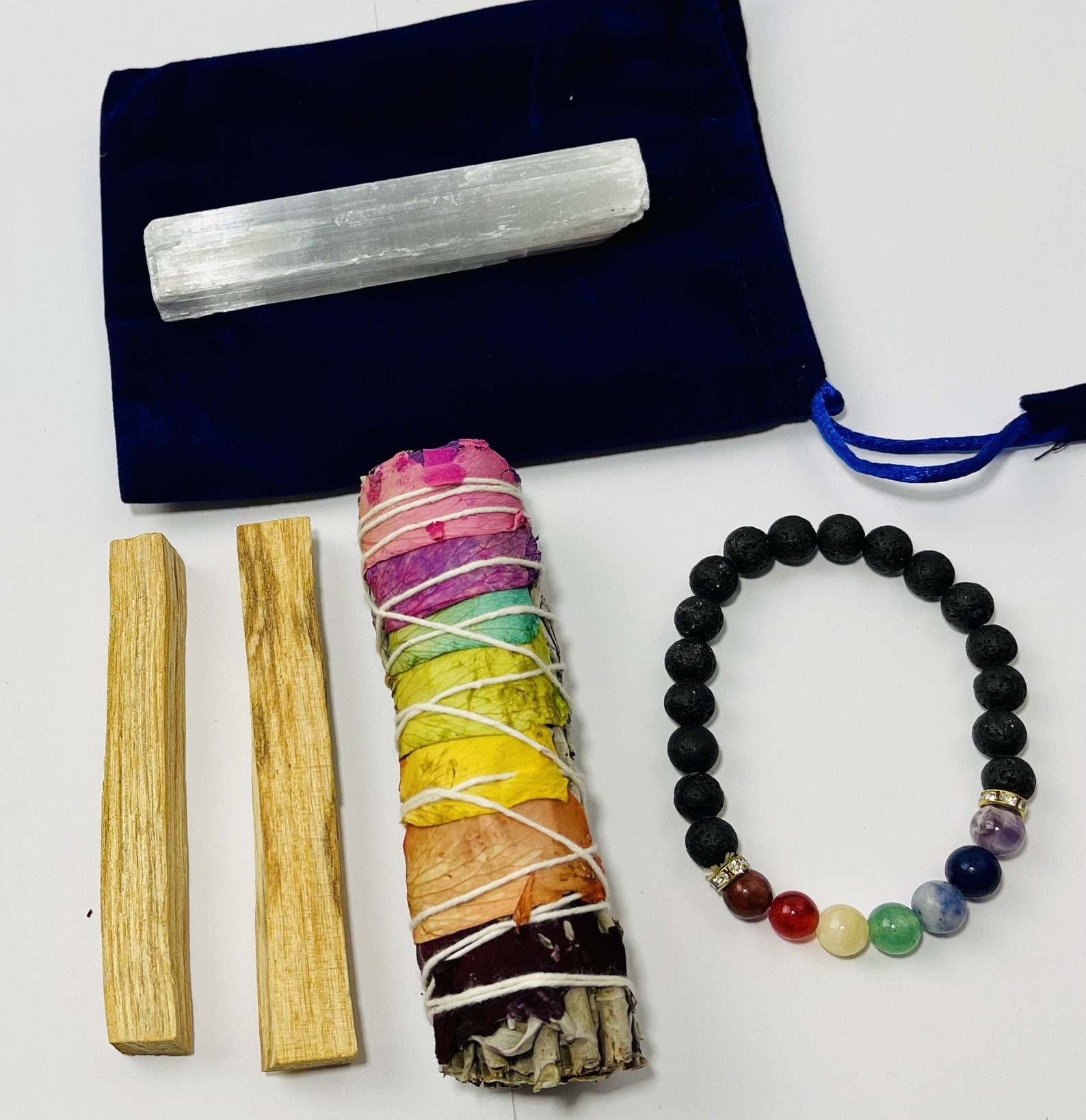 7 Chakra Energy Balancing Collection Selenite Sage Reiki - Etsy