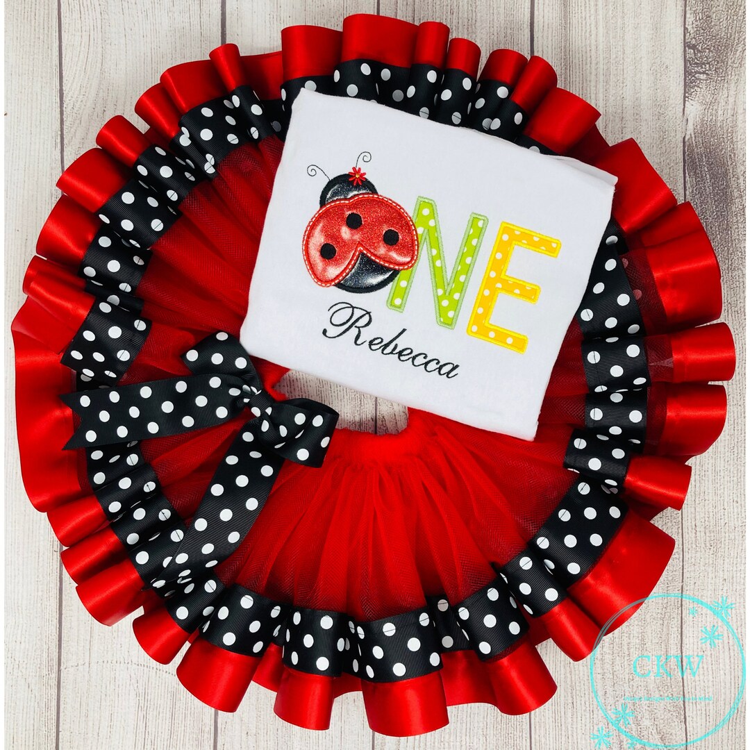 Personalized Embroidered Ladybug Birthday Shirt or Bodysuit, First ...