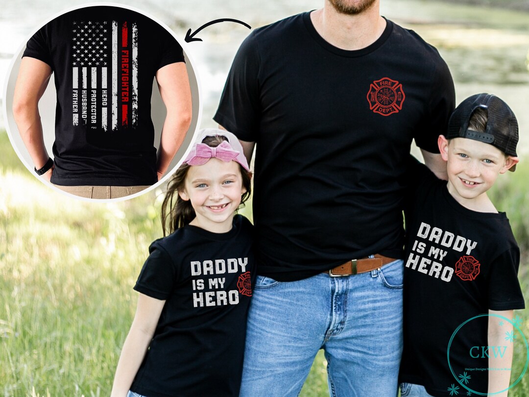 Firefighter New Dad T-shirt, Father's Day Gift for Him, Husband ...