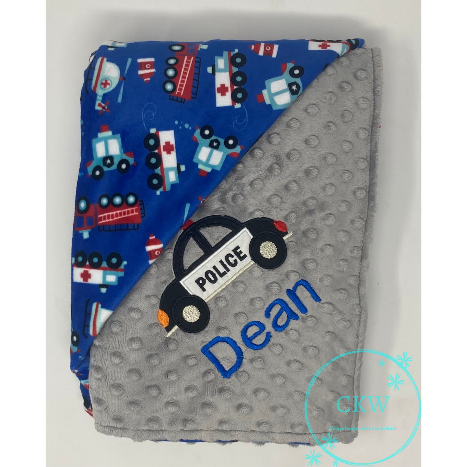 Personalized Police Officer Baby Blanket Embroidered Police - Etsy