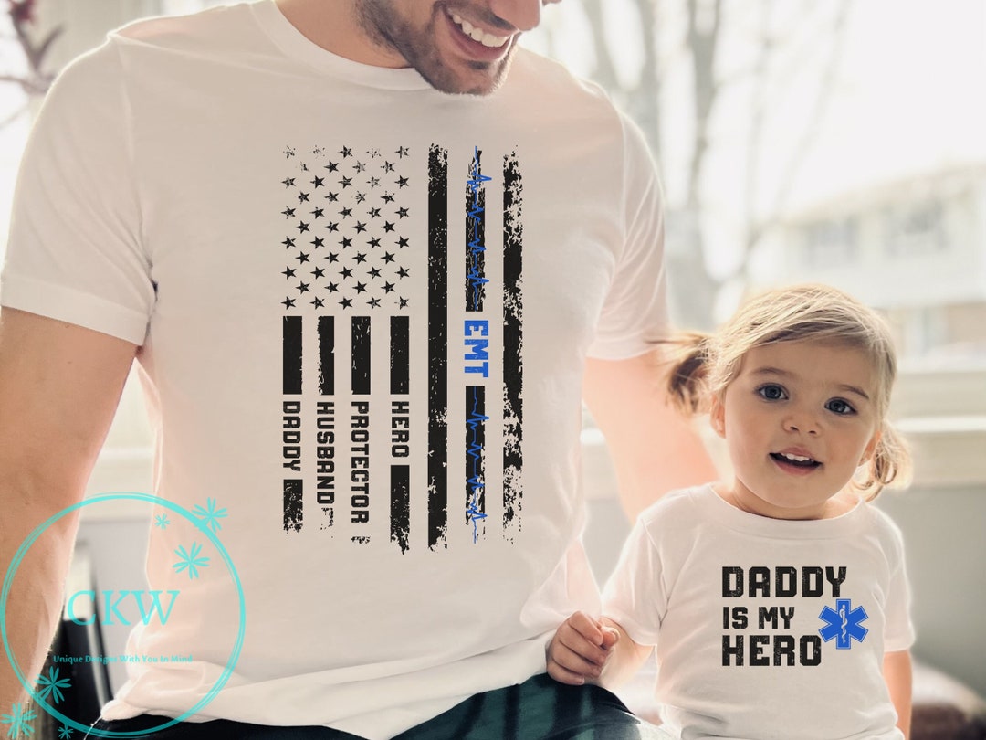 EMT New Dad Shirt, Father's Day Gift for Him, EMS Husband Anniversary ...