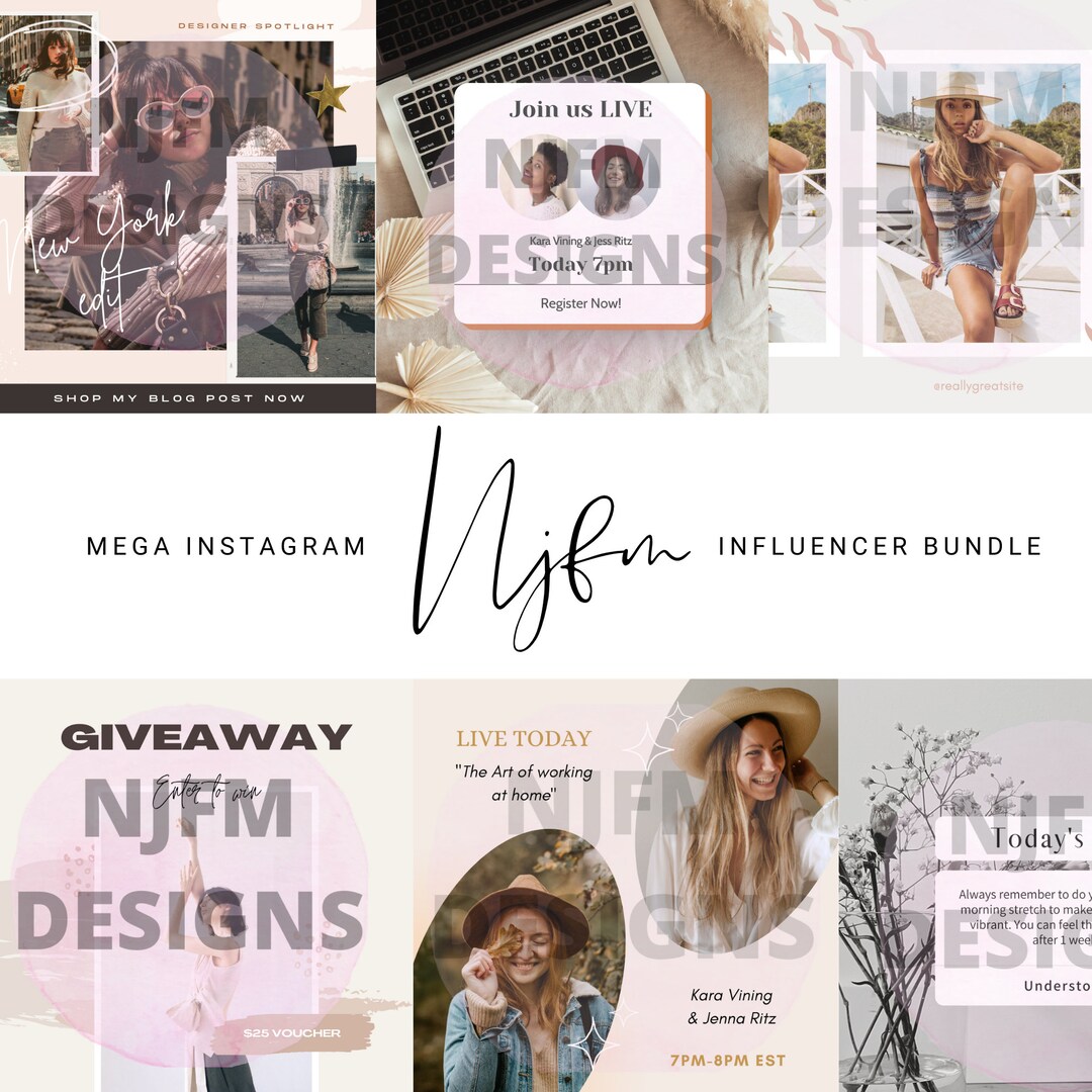 35 modèles Instagram modifiable téléchargement immédiat MÉGA PACK - Etsy France