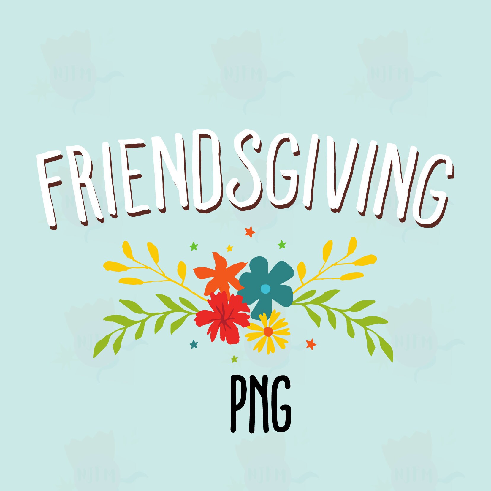 Friendsgiving Printable PNG & PDF - Etsy