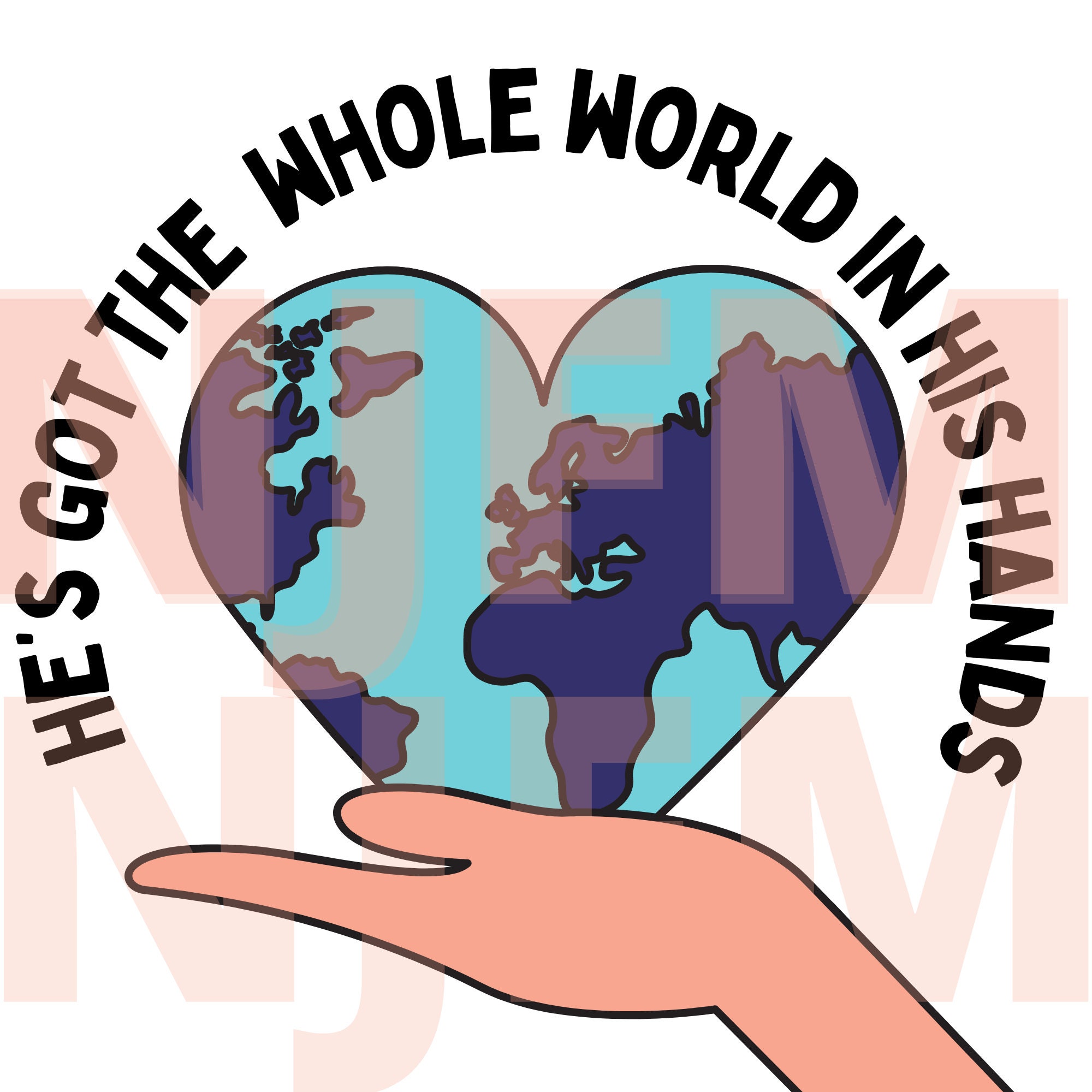 He's Got the Whole World in His Hand - Etsy UK