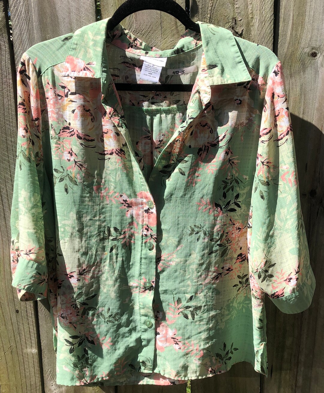 Vintage Bonworth Floral Blouse - Etsy