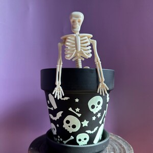 Skull Planter, Glow in the Dark Planter, Goth Home Decor, Spooky ...