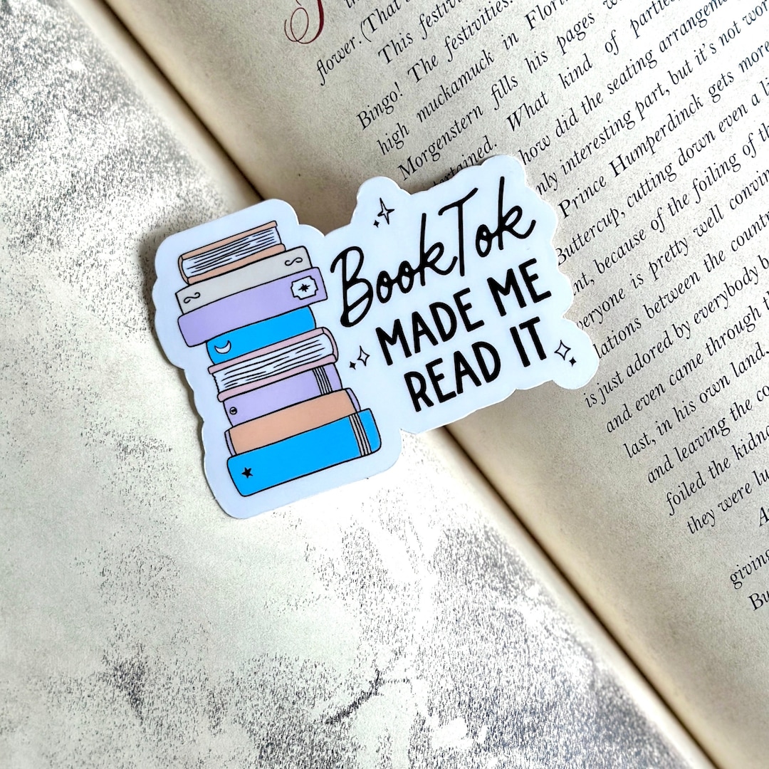 Booktok Sticker, Book Lover Sticker, Reader Gift, Book Lover Gift ...