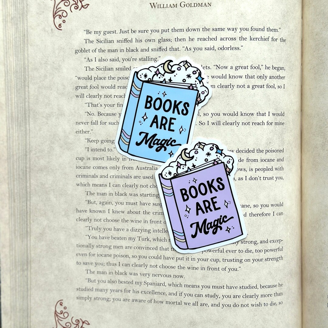 Books Are Magic Sticker, Booktok, Reading Stickers, Kindle Sticker ...