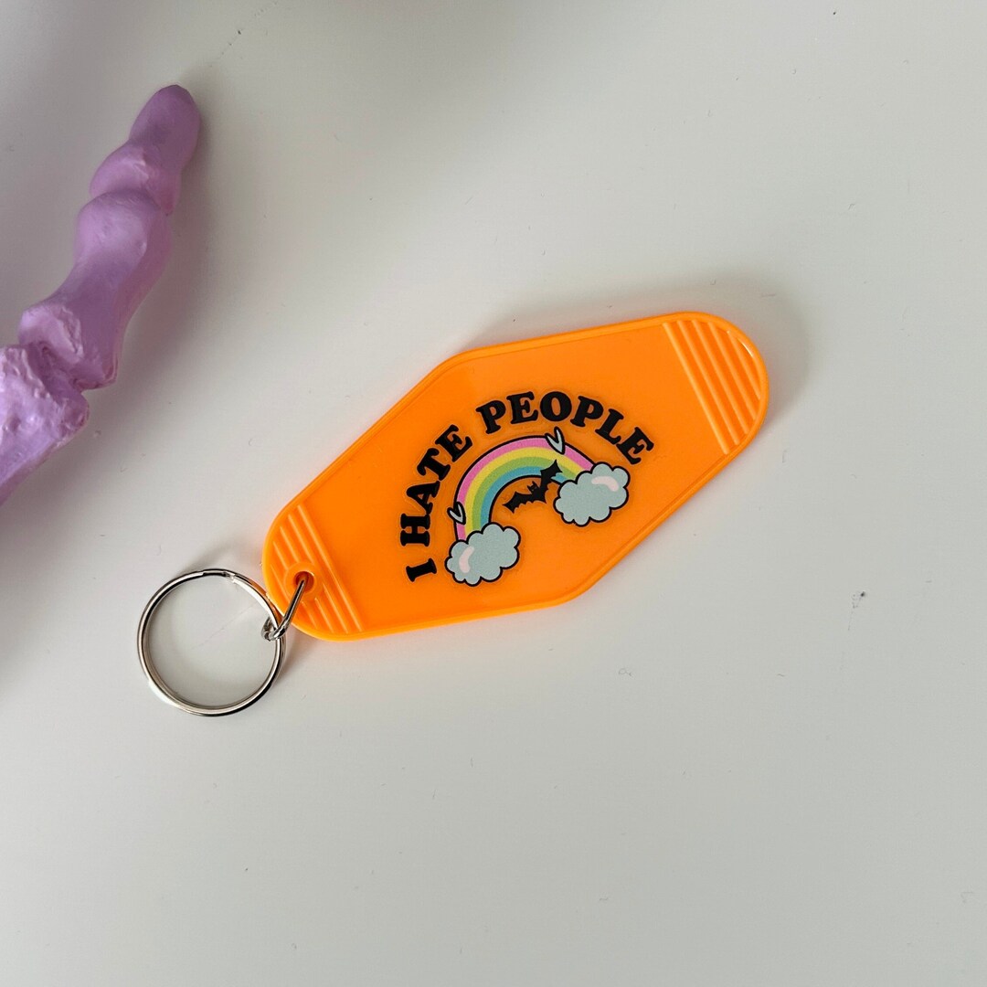 Creepy Cute Keychain, Pastel Goth Accessories, Funny Motel Keychain ...