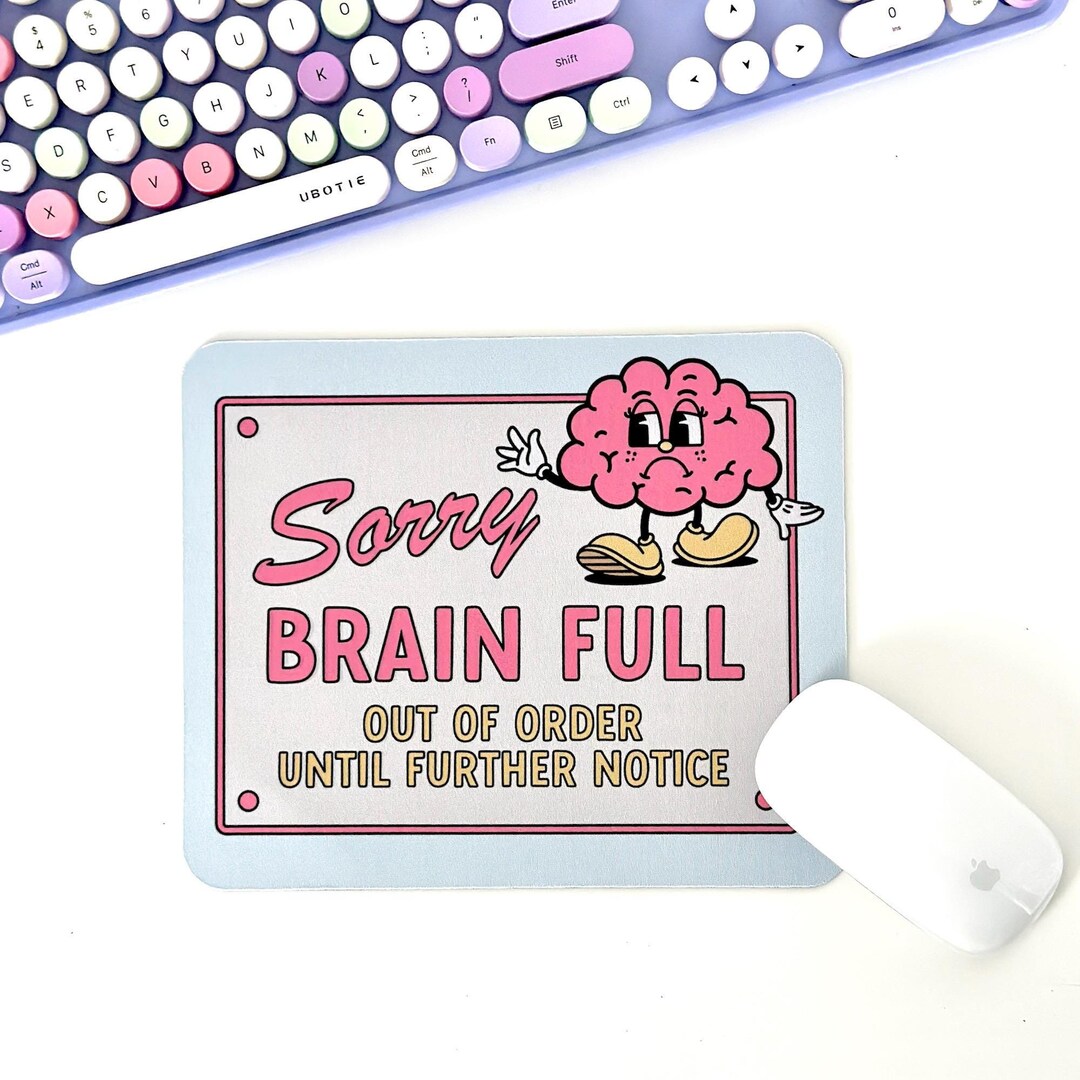 Funny Mouse Pad, Coworker Gift, Cute Desk Accessories, Retro Home Office, Office Decor for Desk ...
