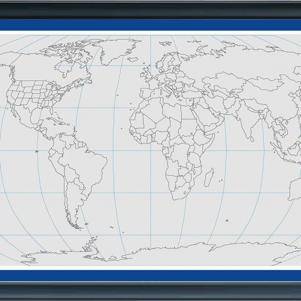 Fill in World Map Cross Stitch - Etsy