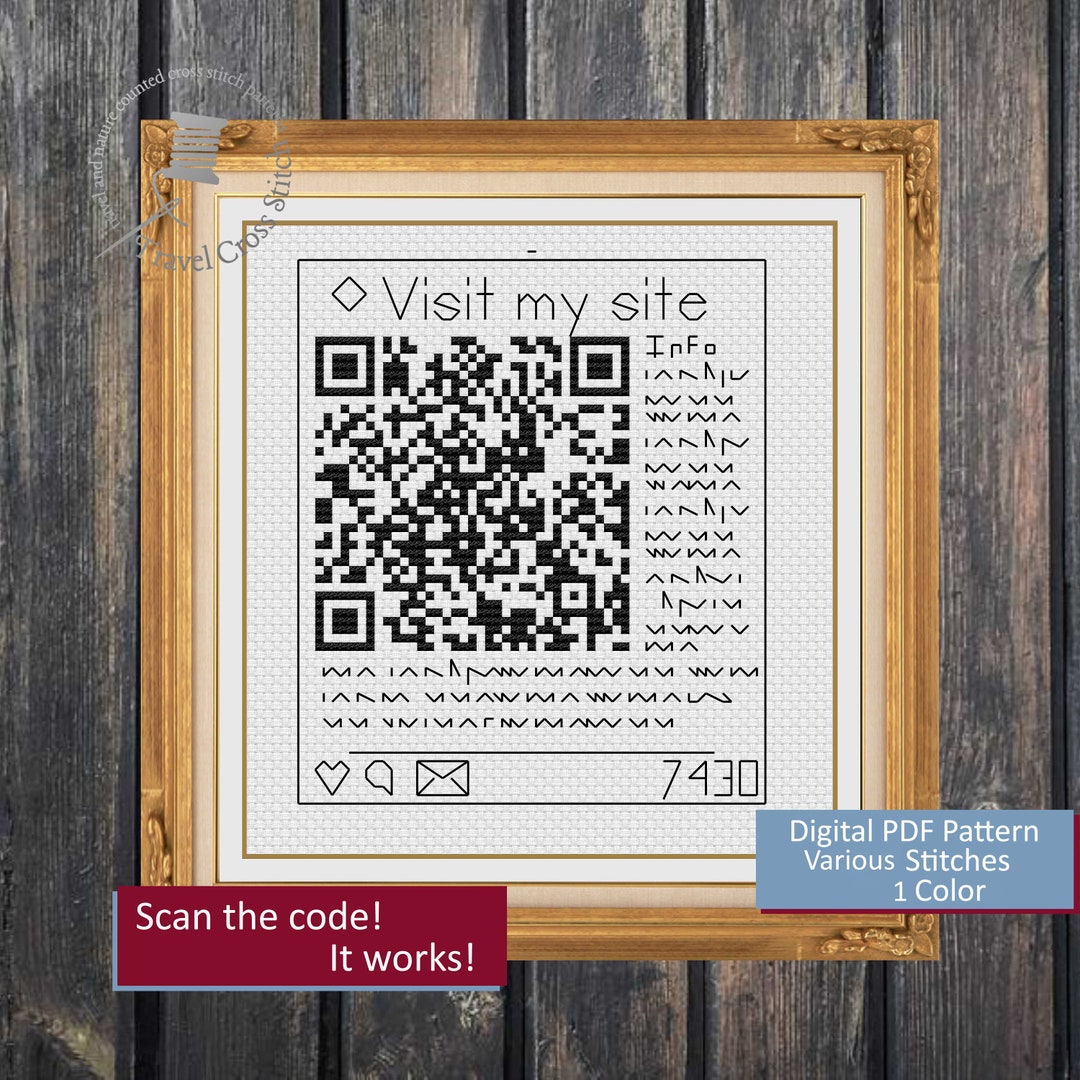 Custom QR Code Cross Stitch Pattern - Etsy