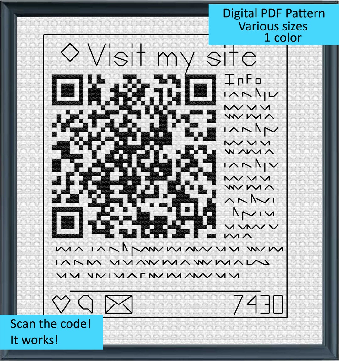 Custom QR Code Cross Stitch Pattern - Etsy