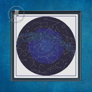 Star Chart (northern Hemisphere) Cross Stitch Pattern - Etsy