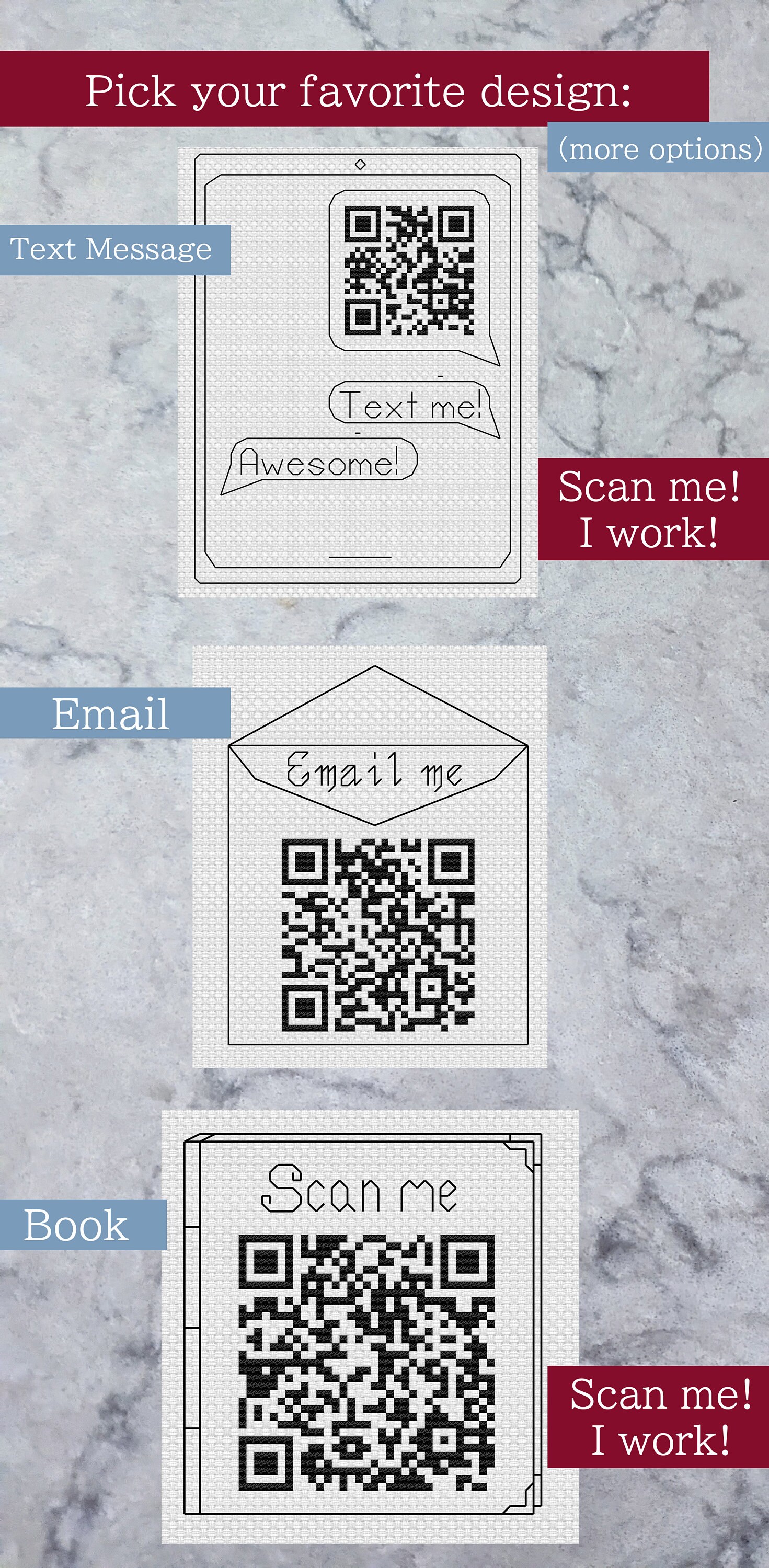 Custom QR Code Cross Stitch Pattern - Etsy