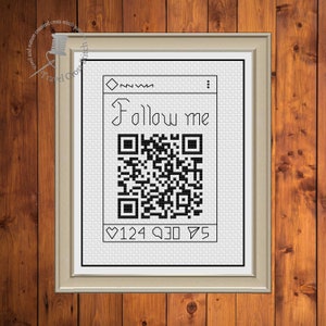 Custom QR Code Cross Stitch Pattern - Etsy