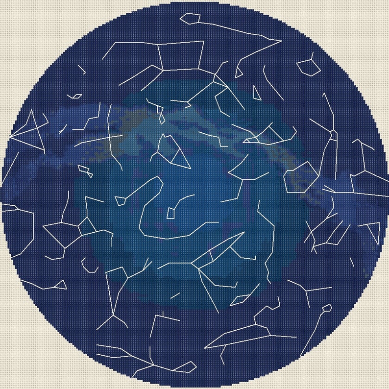 Star Chart northern Hemisphere Cross Stitch Pattern - Etsy