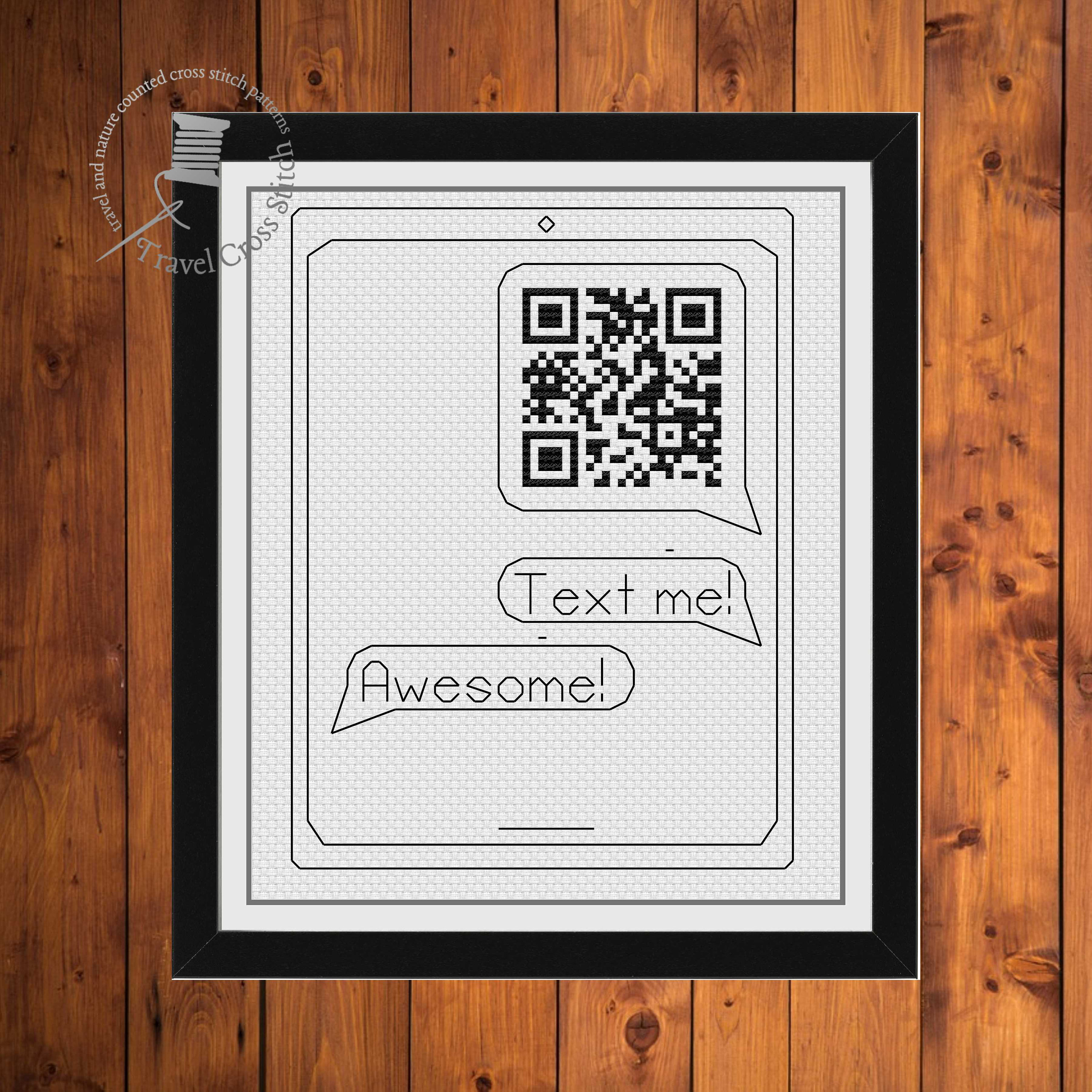 Custom QR Code Cross Stitch Pattern - Etsy