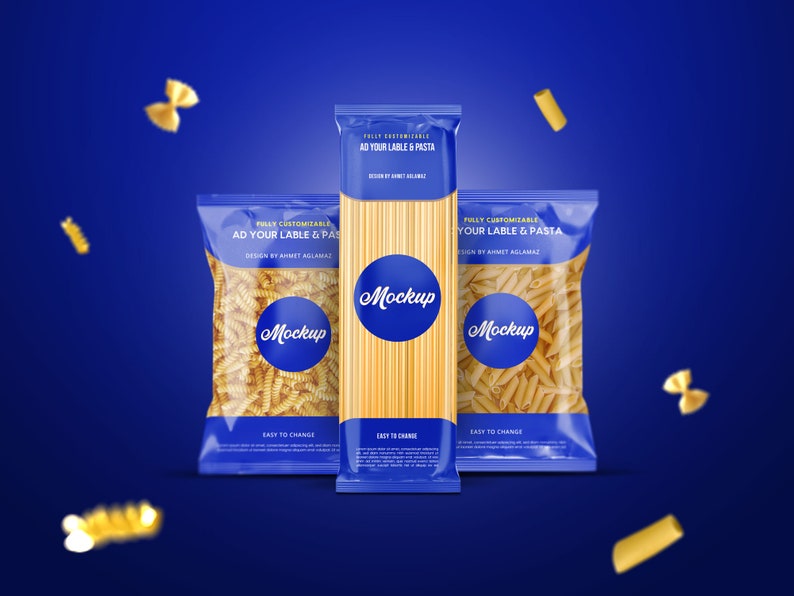 Customizable Pasta Bag Mockup, Spaghetti Mockup PSD File - Etsy