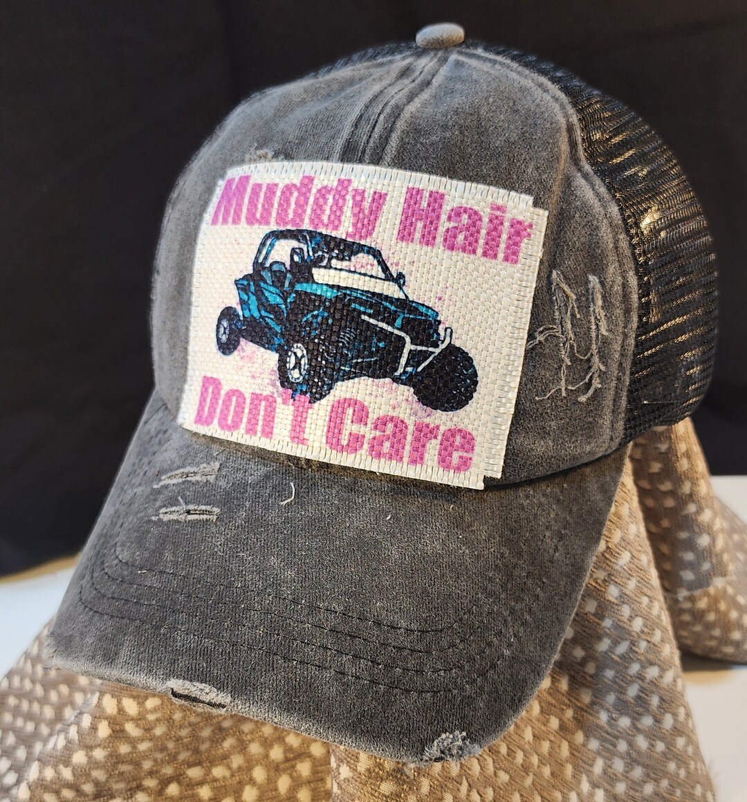 Muddy Hair Don't Care Hat - Criss Cross Ponytail - Etsy