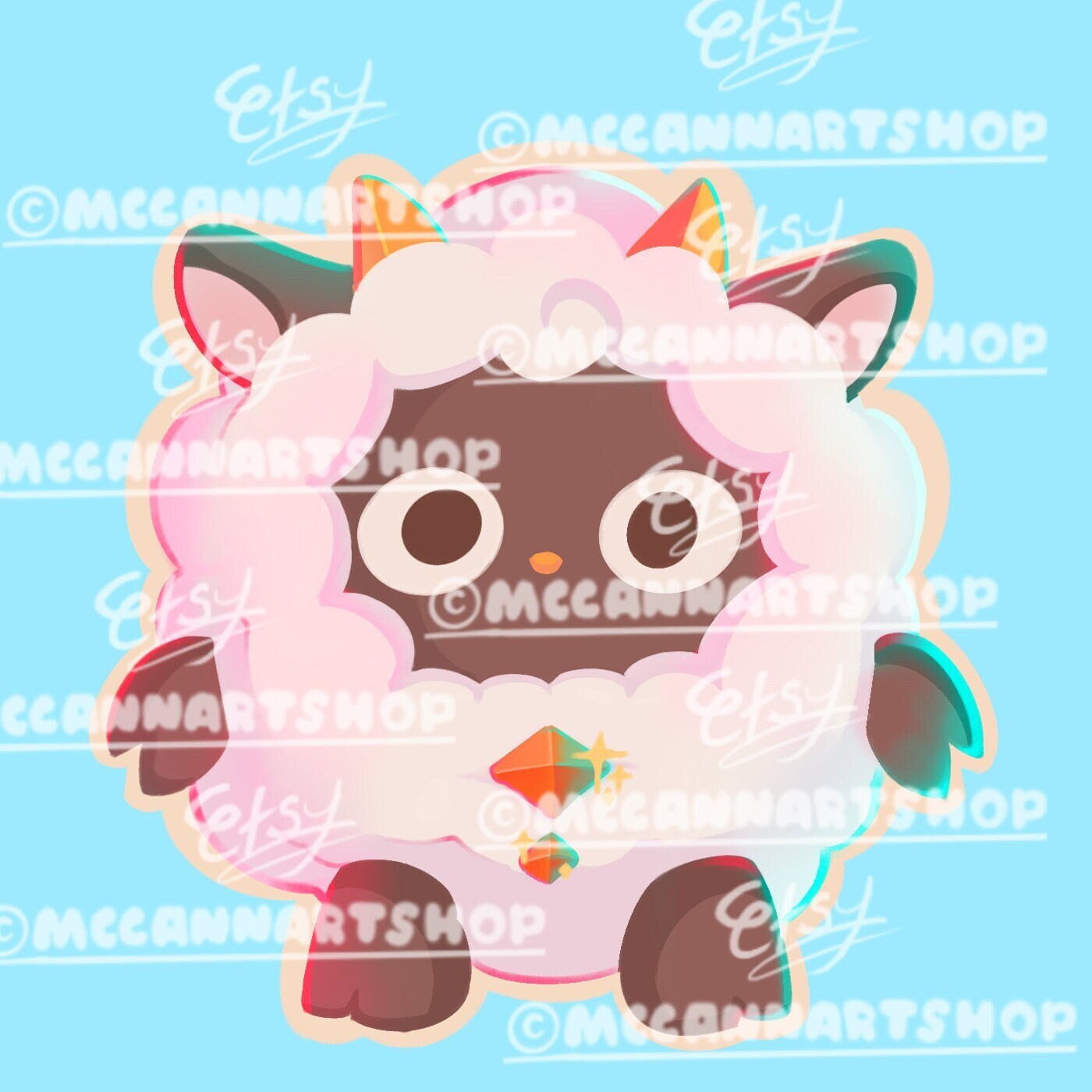 Palworld Lamball Sticker - Etsy