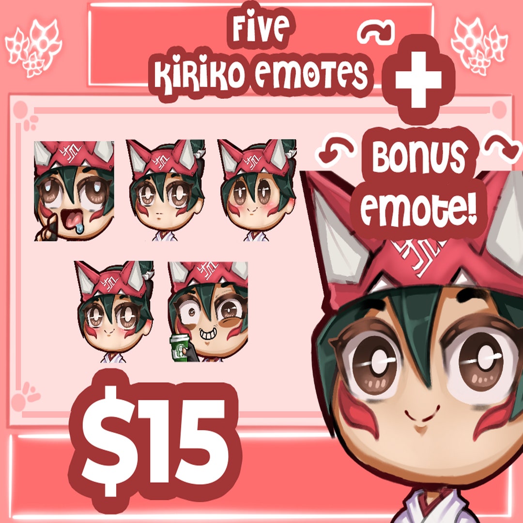 High Quality, Overwatch 2 Kiriko Emotes, Batch of 5 + 1 Bonus Emote ...