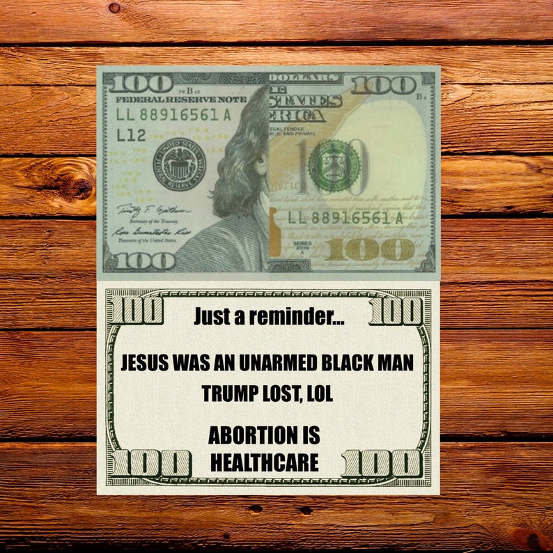 Set of 10: Hilarious Prank - Political Facts Fake 100 Dollar Bill Gag ...