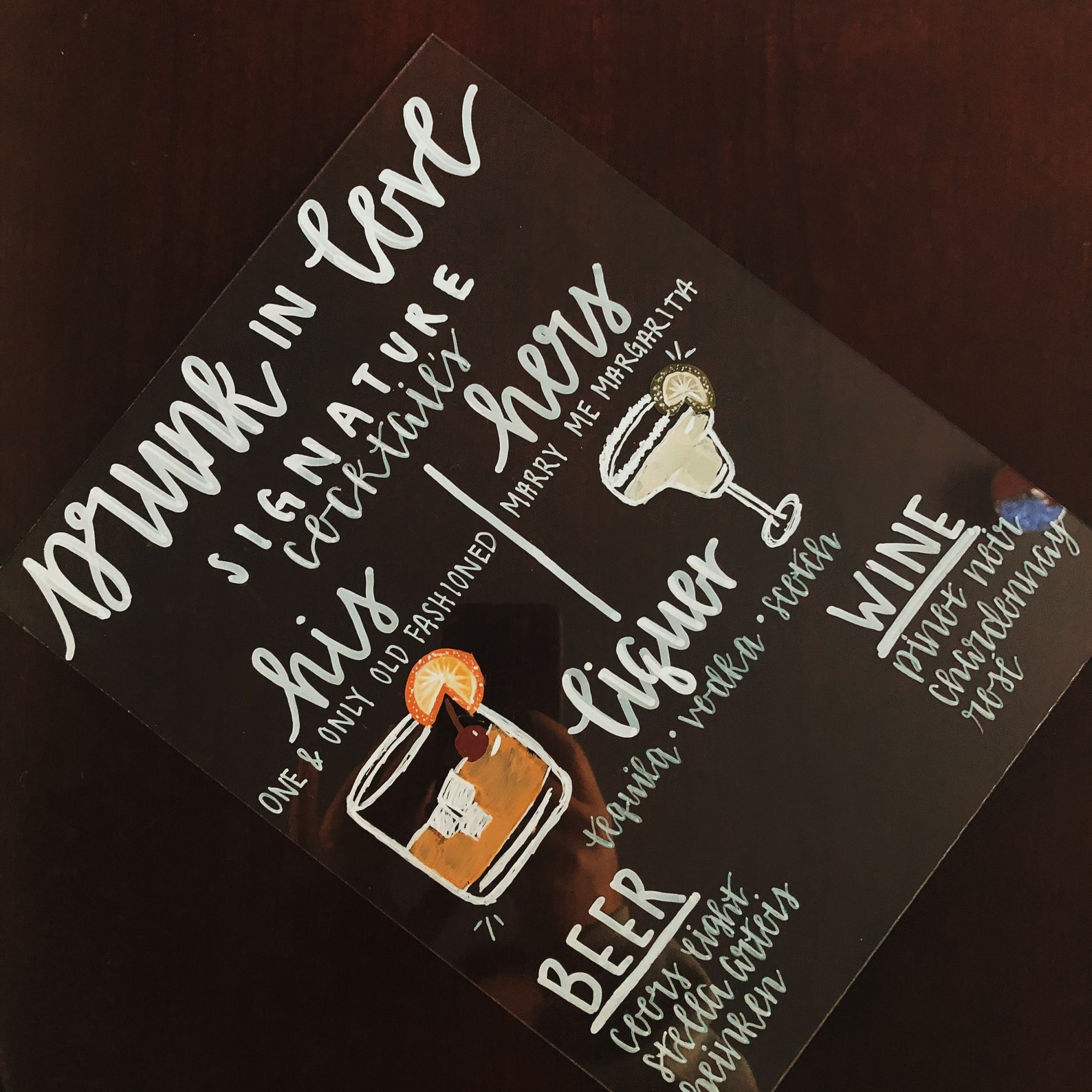 Personalized Bar Menu / Acrylic Sign / Wedding Accessories / Wedding ...
