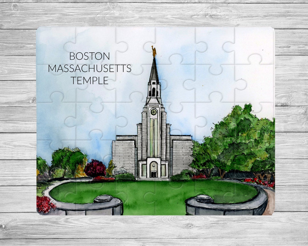 Boston Mass. Temple Puzzle,religious Puzzle,christian Puzzle, Lds Games ...