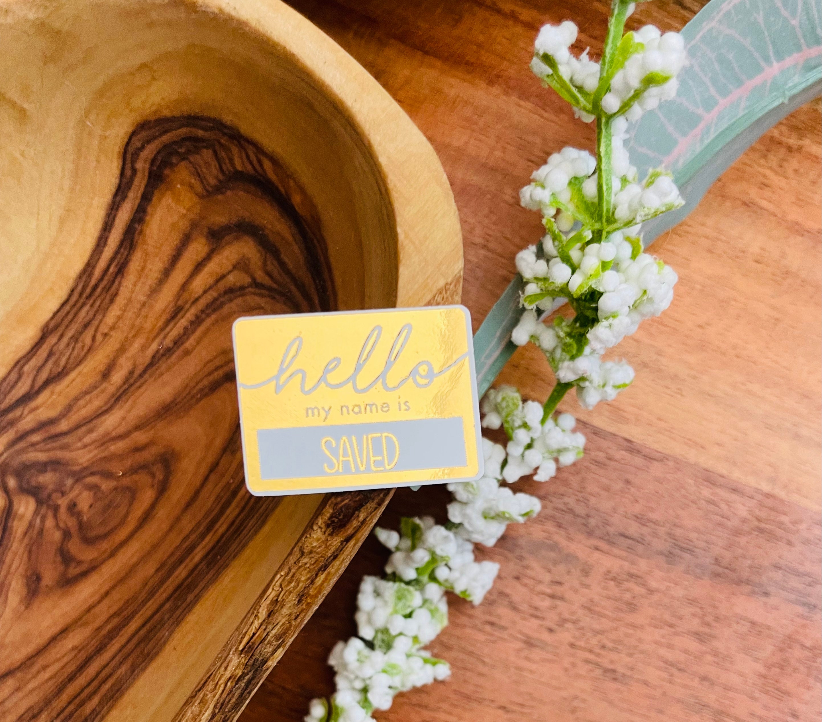 Hello I Am Foil Sticker Sheetsplanner Stickersbible - Etsy