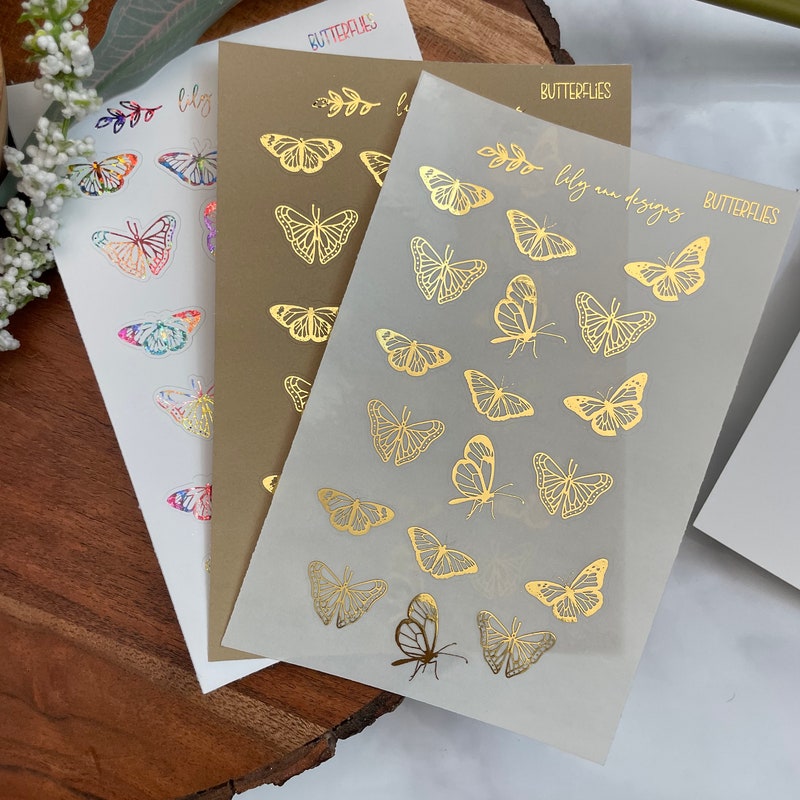 Gold Foil Stickers - Etsy